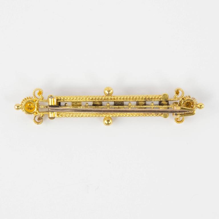 Antique Victorian Garnet Gold Bar Brooch Pin at 1stDibs | victorian ...