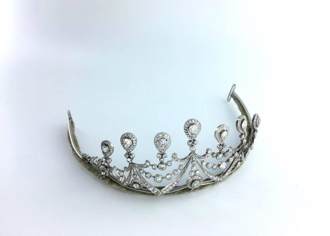 1910s Antique Diamond and Platinum Tiara at 1stDibs | antique diamond ...