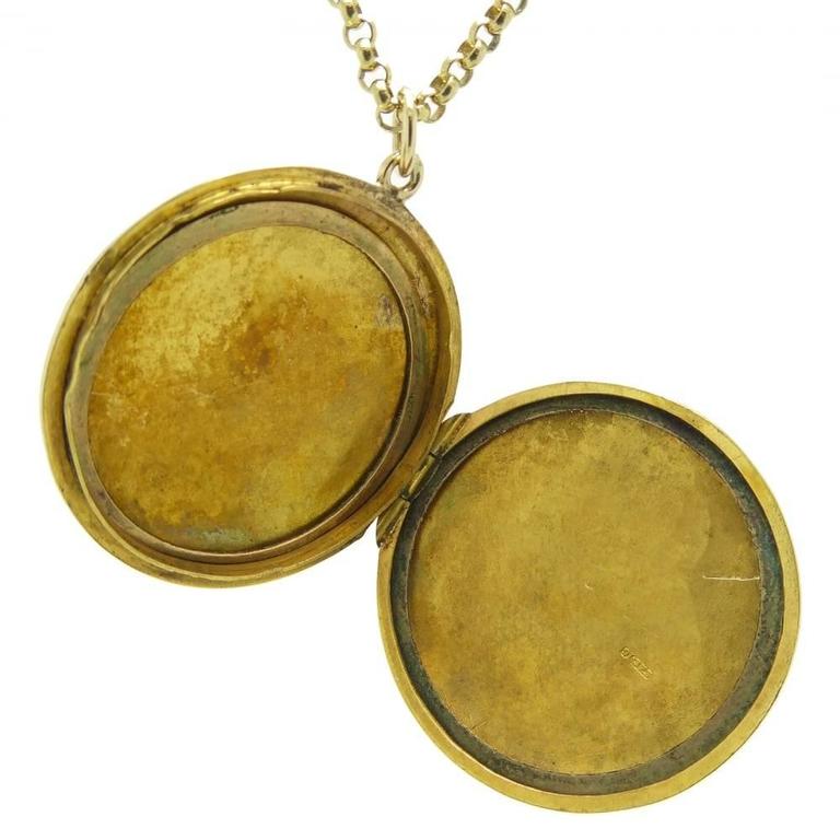 Antique Gold Locket, Engraved, 9 Carat Gold Hallmarked, 1919 at 1stDibs ...