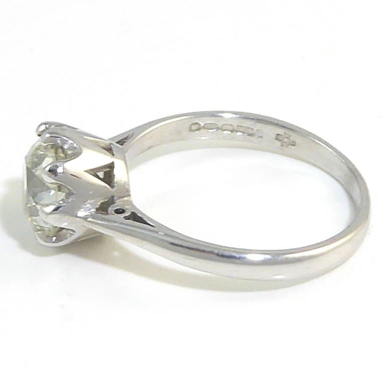 Certified Diamond Engagement Ring, 1.72 Carat Old European Cut ...