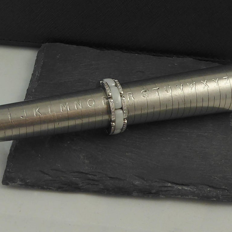 Chanel Ultra White Ceramic Diamond Ring, 18 Carat White Gold at 1stDibs ...