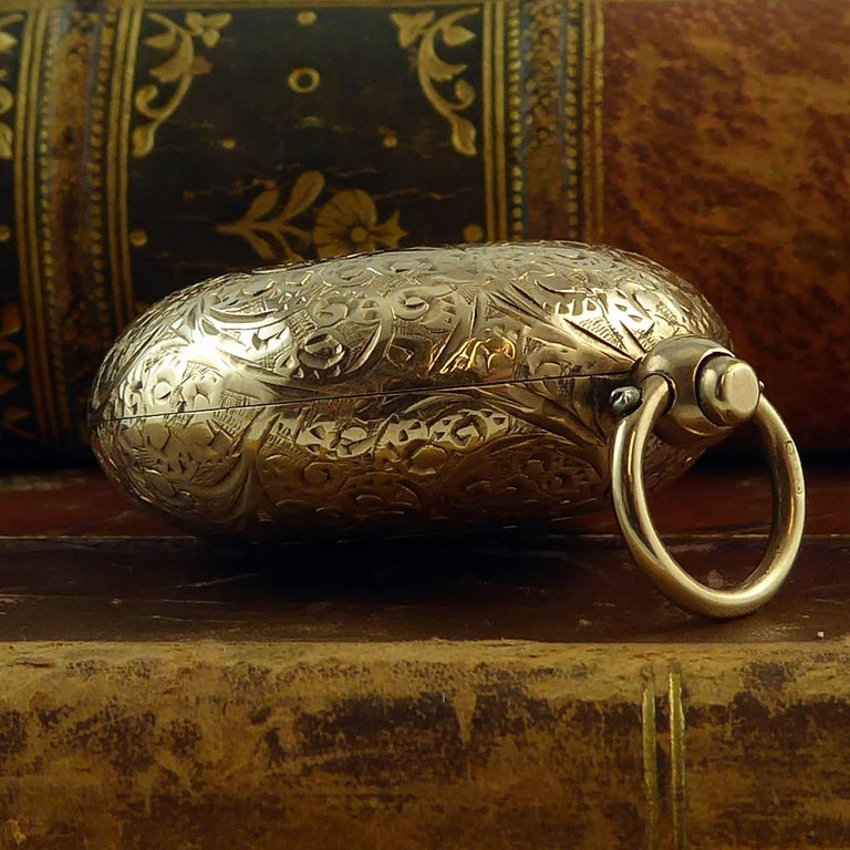 Antique Victorian Sovereign Case by Alfred Wigley, 9ct Gold, Birmgham ...