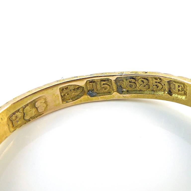 Antique Pearl and Paste Garnet Ring Chester Hallmark for 1888 15 Carat ...