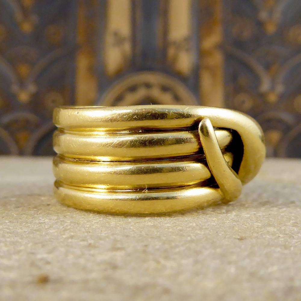 Antique Victorian Diamond Set Serpent Ring in 18 Carat Yellow Gold at ...