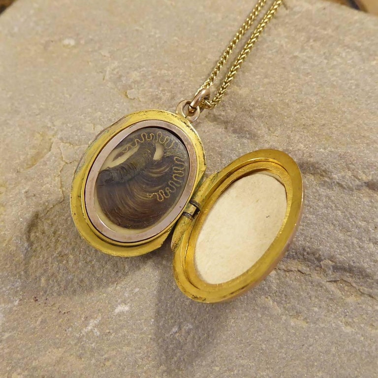 Late Victorian Cross Mourning Locket and Chain in 9 Carat Gold at ...