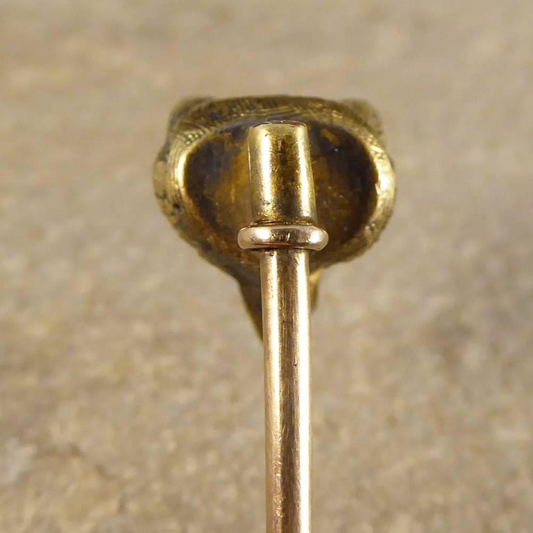 Edwardian Antique Fox Head Yellow Gold Pin at 1stDibs | fox head tie ...