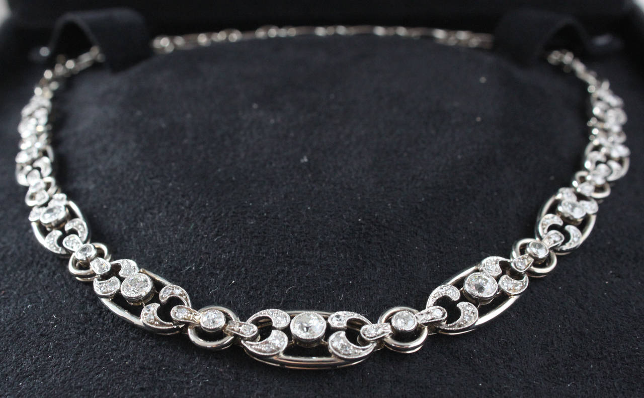 Pretty Art Deco Diamond Necklace/Bracelet at 1stDibs