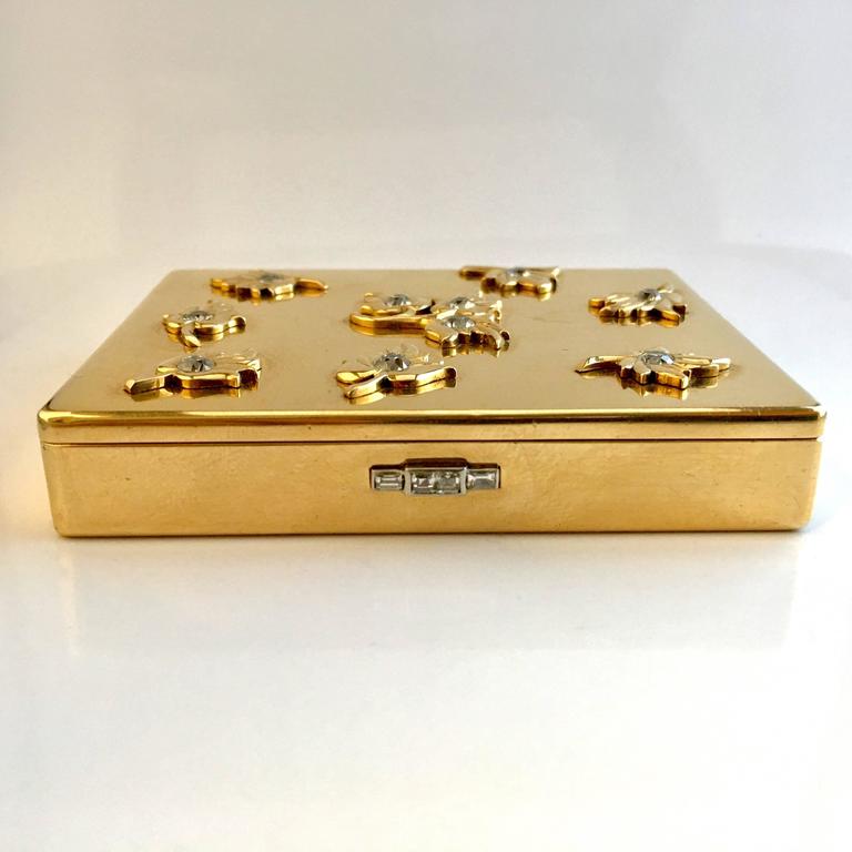 Cartier Paris 1940s 18 Karat Gold Diamond Compact Cigarette Case For ...