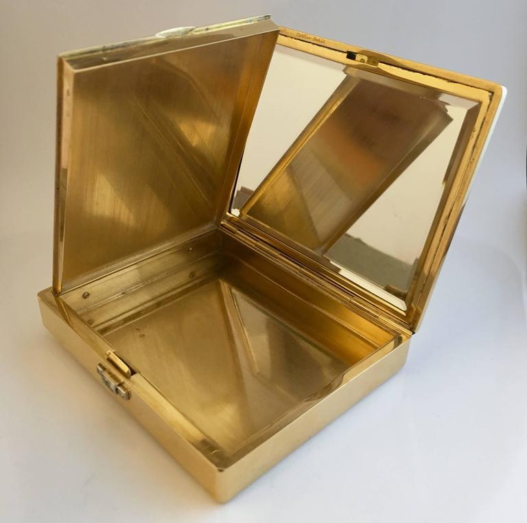 Cartier Paris 1940s 18 Karat Gold Diamond Compact Cigarette Case For ...