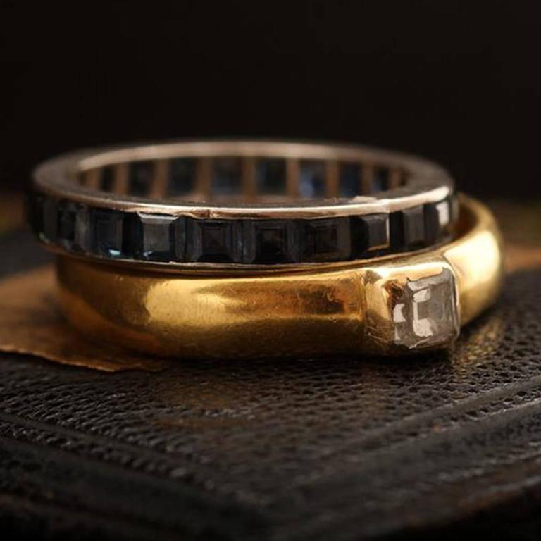 Erunt Duom Carne Una Early 17th Century Poesy Ring with Table Cut ...