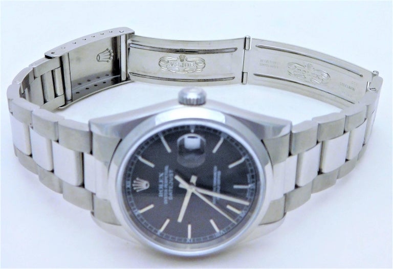 Rolex Stainless Steel Oyster Perpetual Date Automatic Wristwatch, 2005 ...