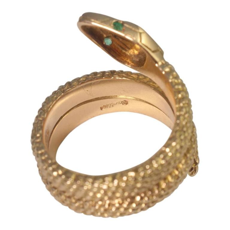 Cartier Snake Gold Ring at 1stDibs