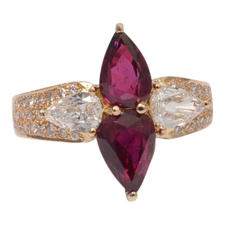 Adler Ruby Diamond Gold Ring For Sale at 1stDibs