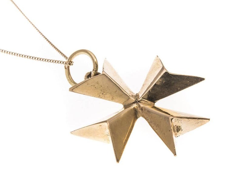Vintage Solid Gold Maltese Cross Pendant at 1stDibs | solid gold cross ...