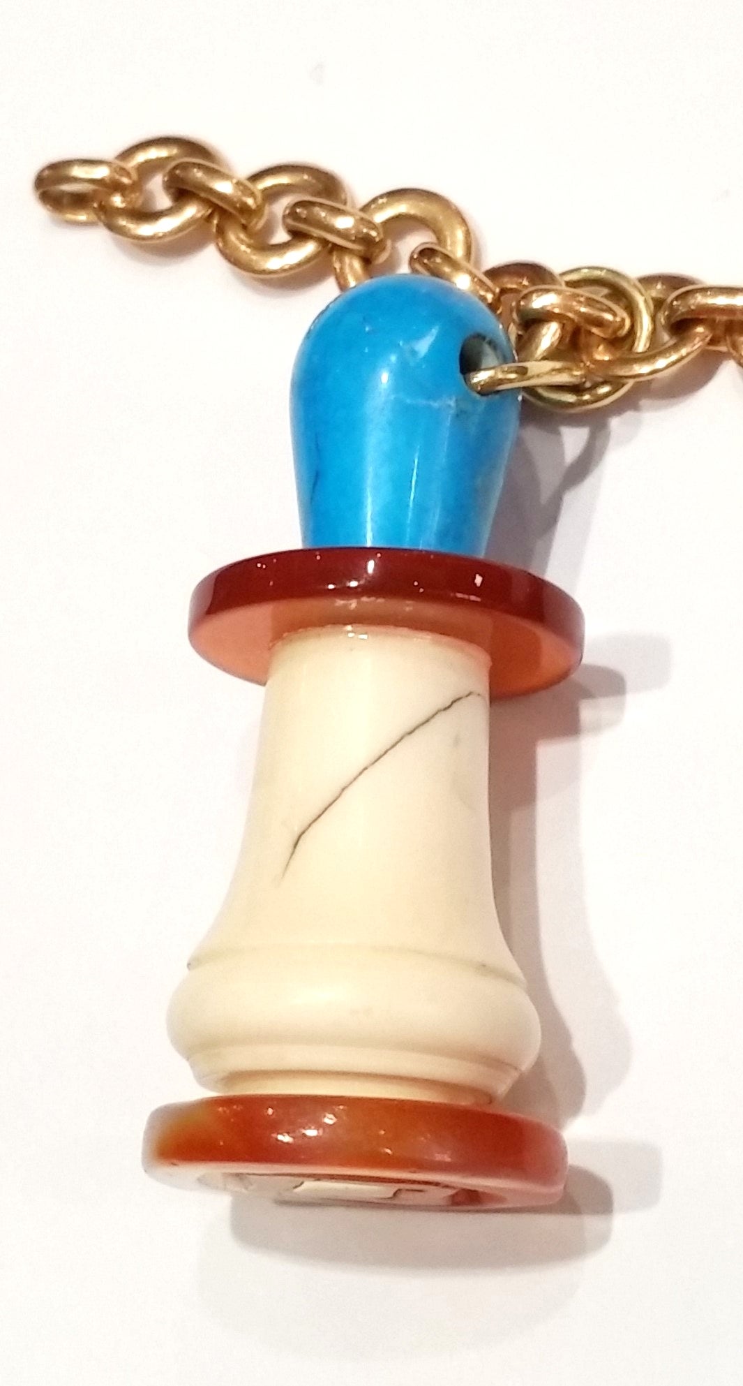 Gem Set Gold Totem Charm Bracelet For Sale at 1stDibs