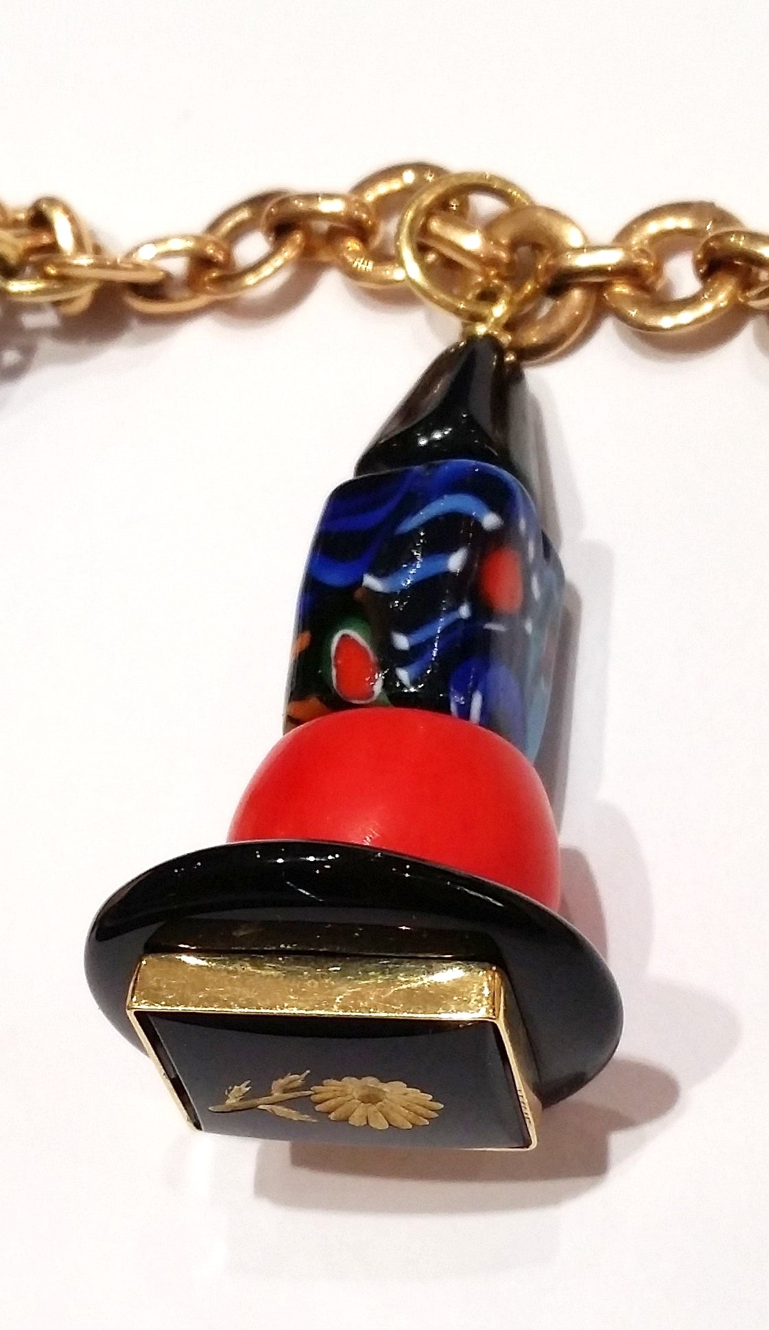 Gem Set Gold Totem Charm Bracelet For Sale at 1stDibs