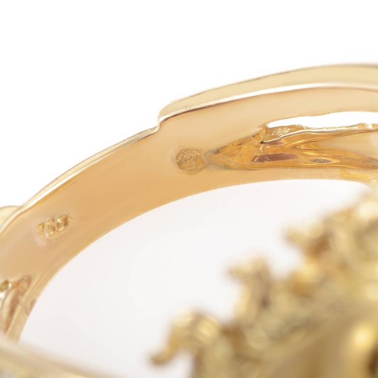 Carrera y Carrera Ruby Diamond Gold Pegasus Ring at 1stDibs