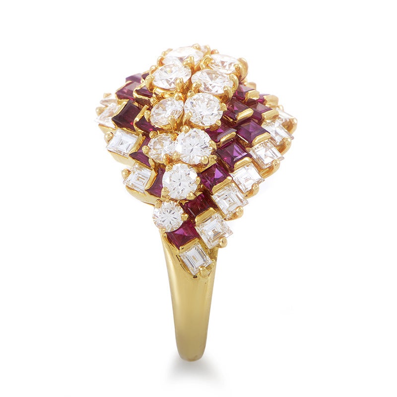 Piaget Ruby Diamond Gold Ring at 1stDibs