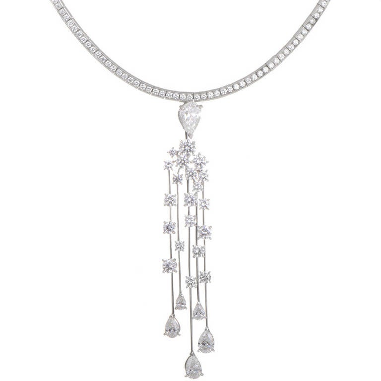 Chanel Cascading Diamonds White Gold Necklace at 1stDibs