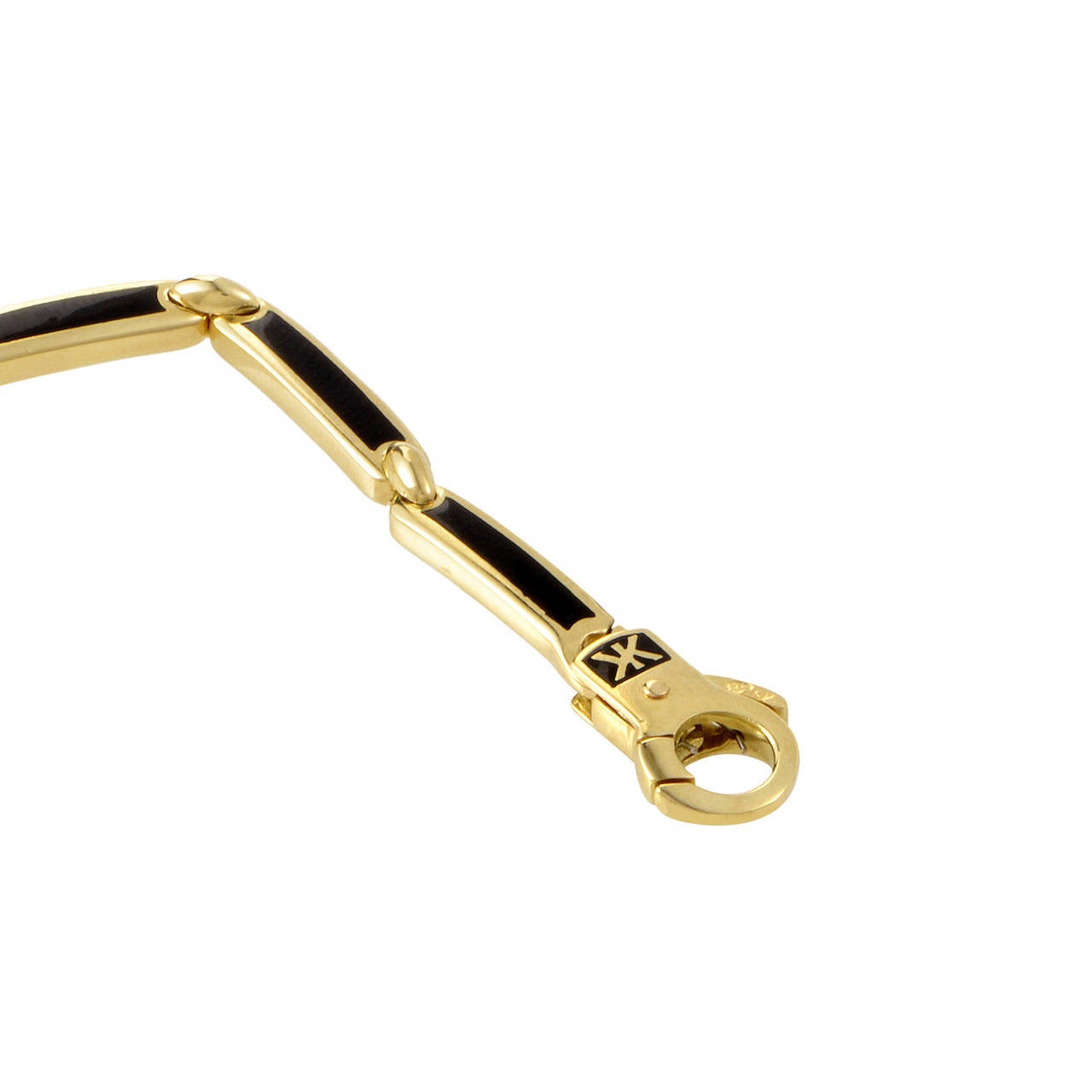 Korloff Black Enamel Diamond Gold Necklace at 1stDibs | korloff necklace