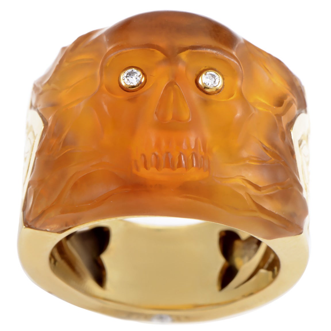 Stephen Webster Tomb Raider Citrine Diamond Gold Band Ring at 1stDibs