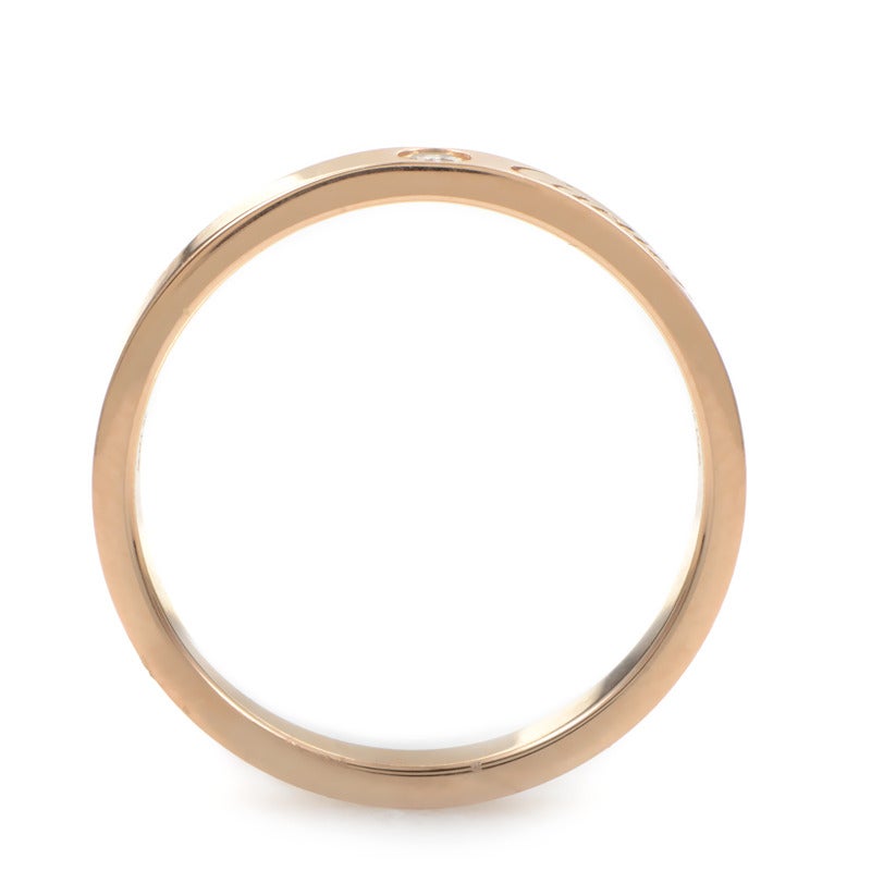 Cartier Diamond Rose Gold Signature Band Ring at 1stDibs | cartier ...