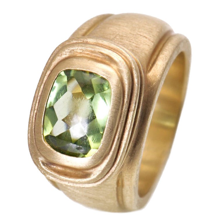 Slane and Slane Peridot Yellow Gold Ring at 1stDibs | slane ring, slane ...