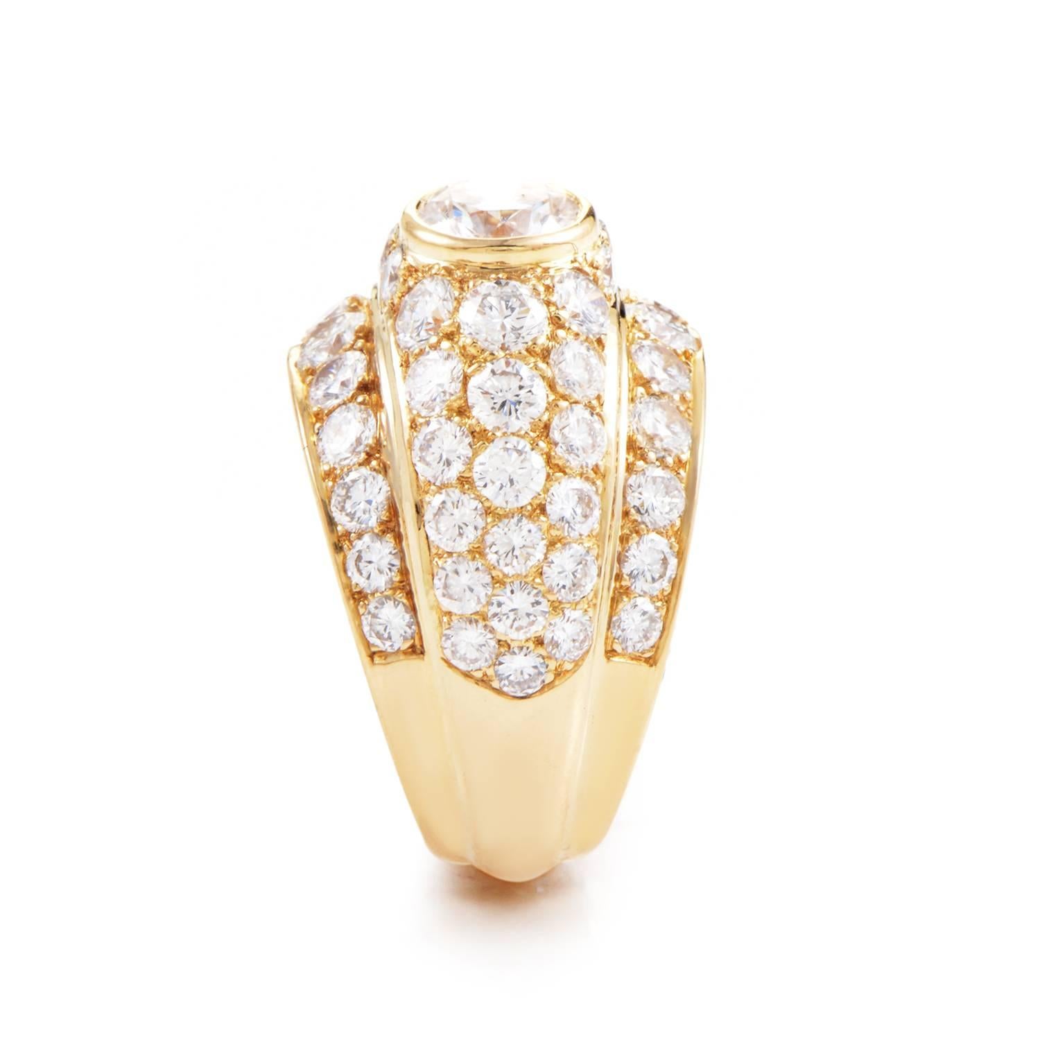 Cartier Diamond Gold Ring at 1stDibs