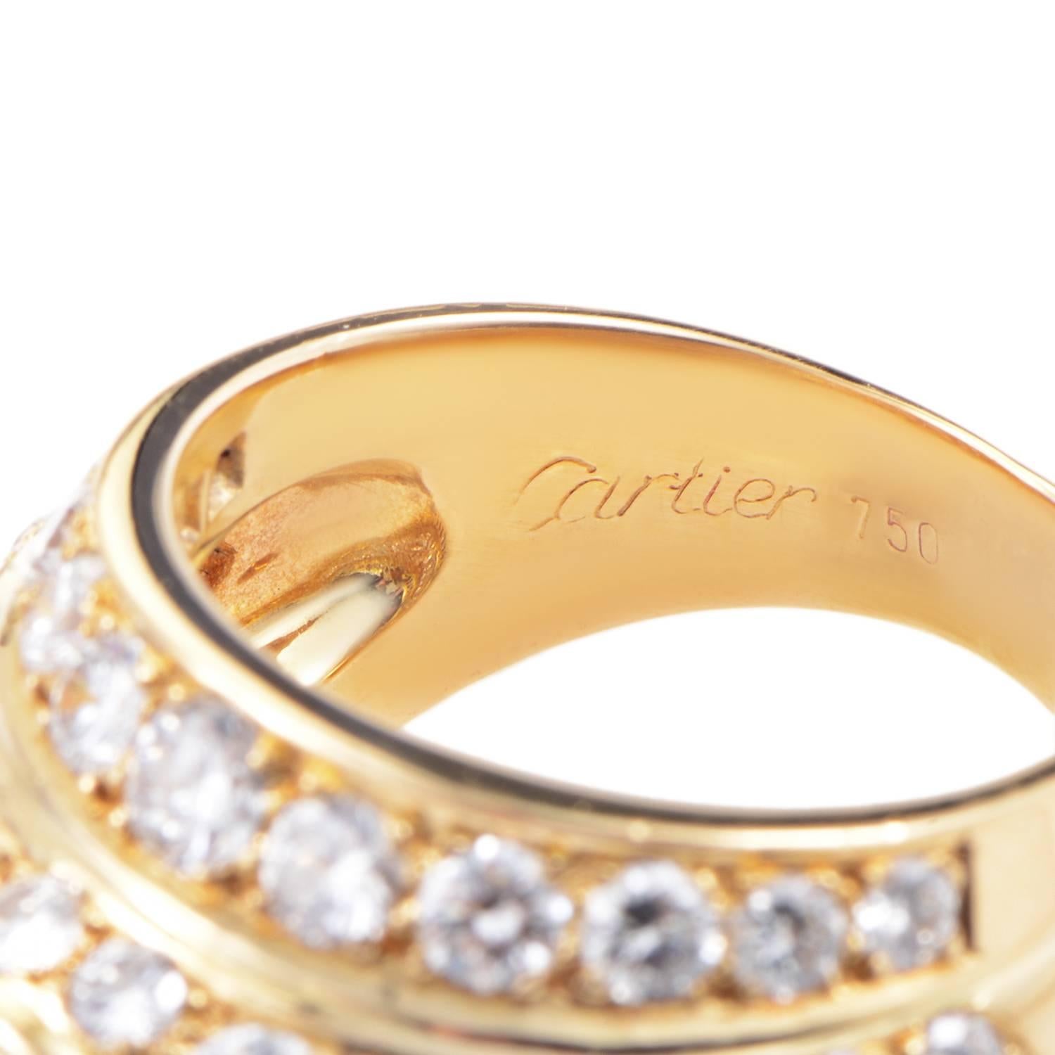 Cartier Diamond Gold Ring at 1stDibs