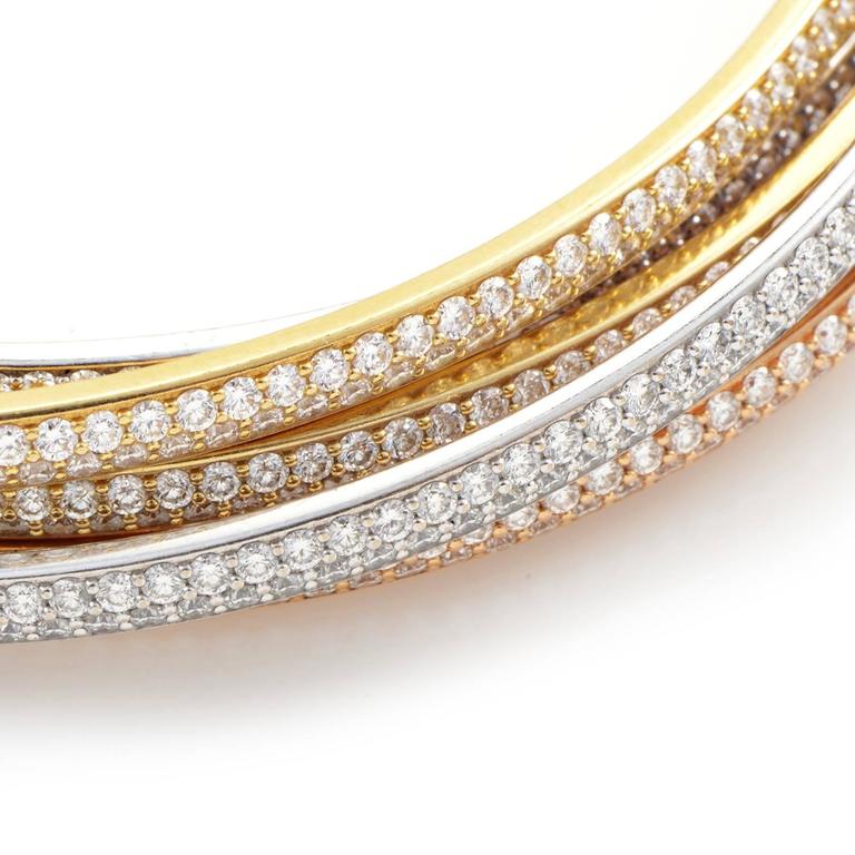 Carter Trinity Diamond Multicolor Gold Pave Bangles at 1stDibs | carter ...