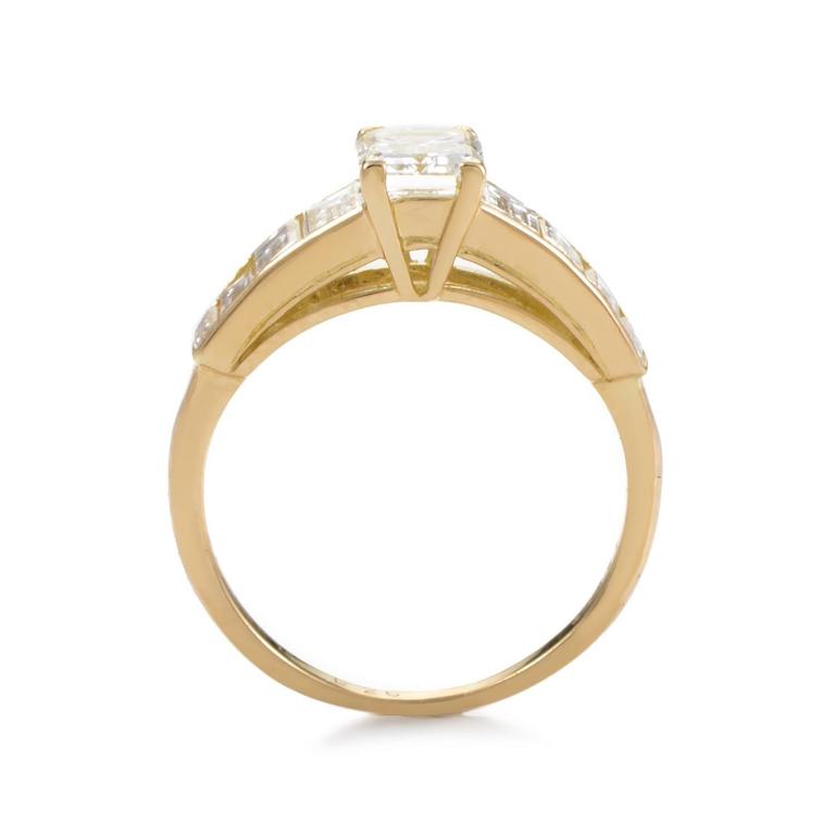 Van Cleef and Arpels Diamond Gold Engagement Ring at 1stDibs