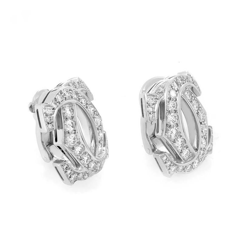 Cartier C de Cartier Diamond Gold "C" Earrings at 1stDibs | cartier c ...