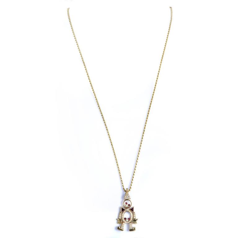 Chopard Ruby Diamond Gold Clown Pendant Necklace at 1stDibs | gold ...