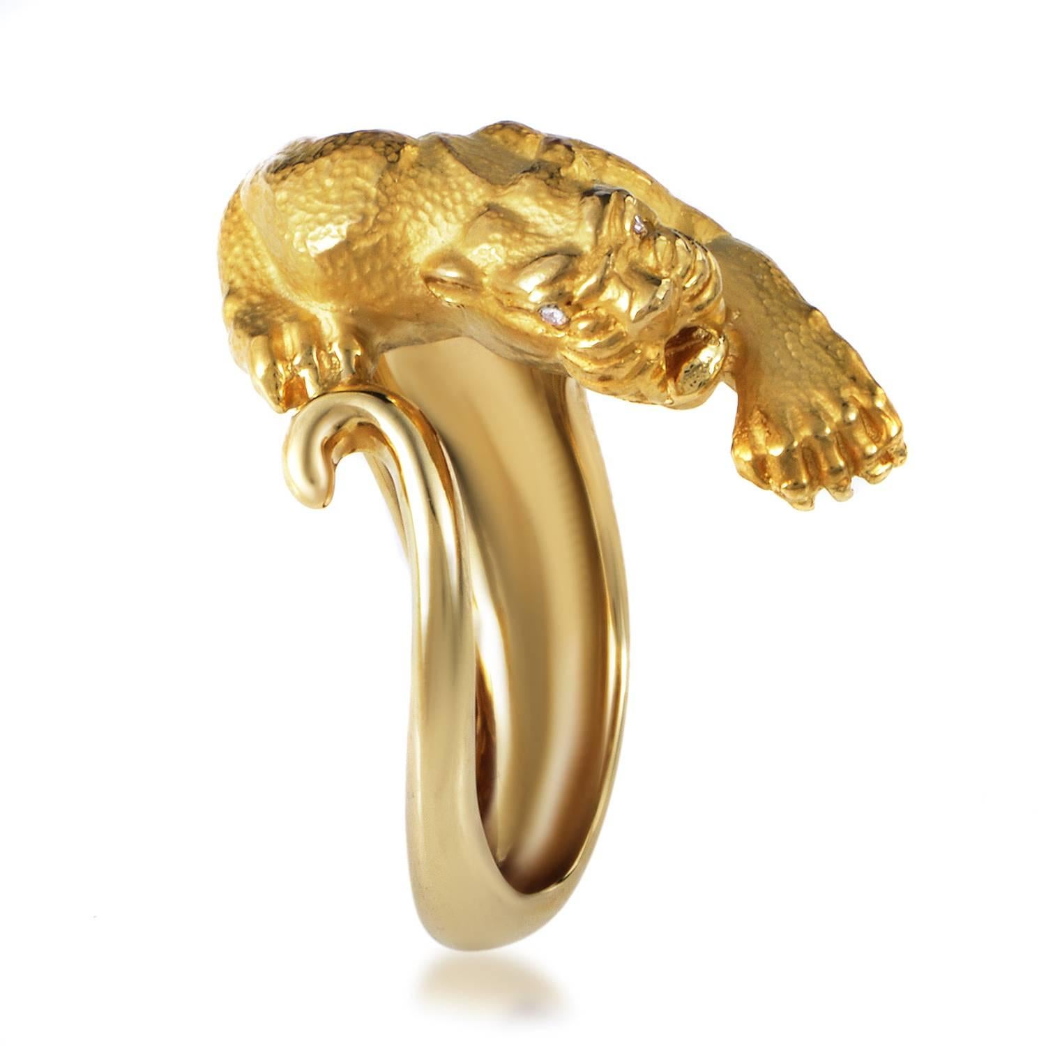 Carrera y Carrera Yellow Gold Diamond Panther Ring at 1stDibs | carrera ...