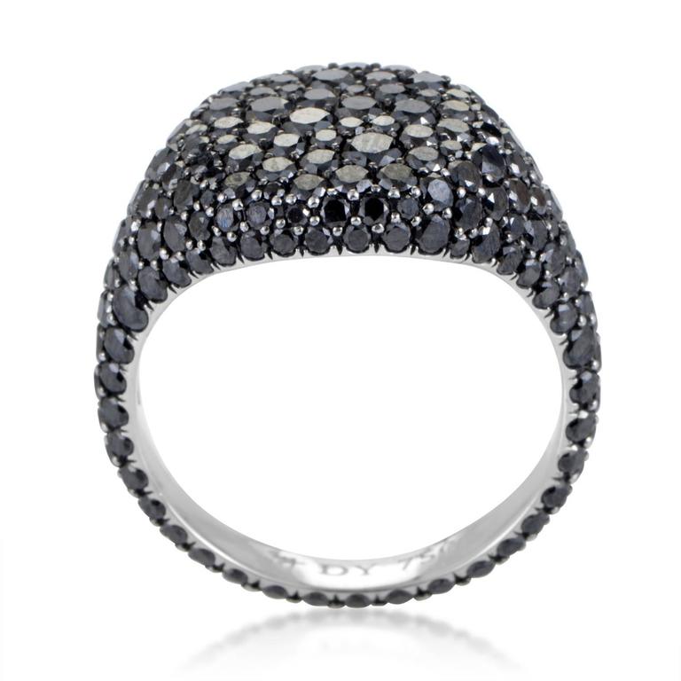 David Yurman Black Diamond Gold Pave Ring at 1stDibs | black pave ring ...
