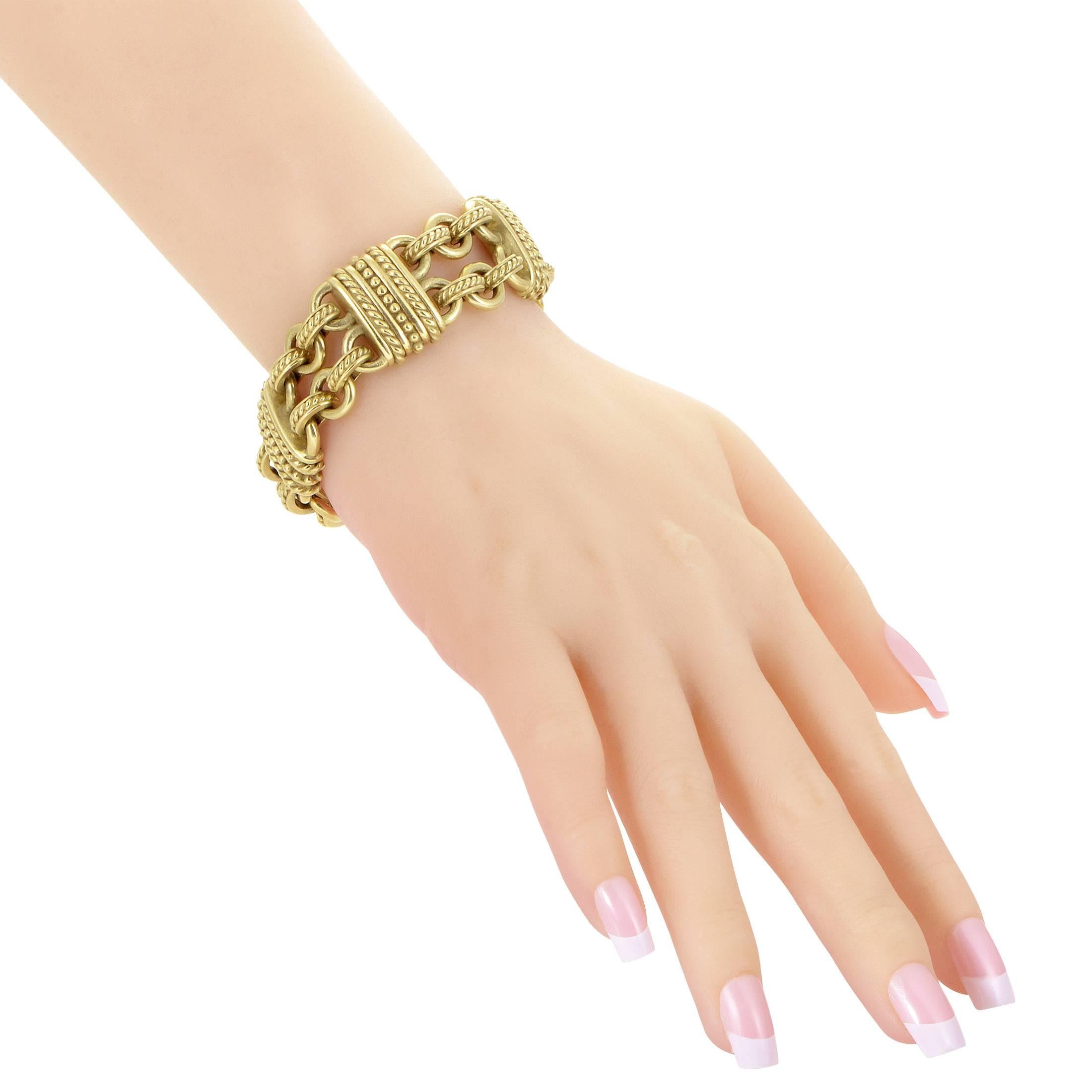 Judith Ripka Carved Gold Bracelet at 1stDibs | judith ripka gold bracelet