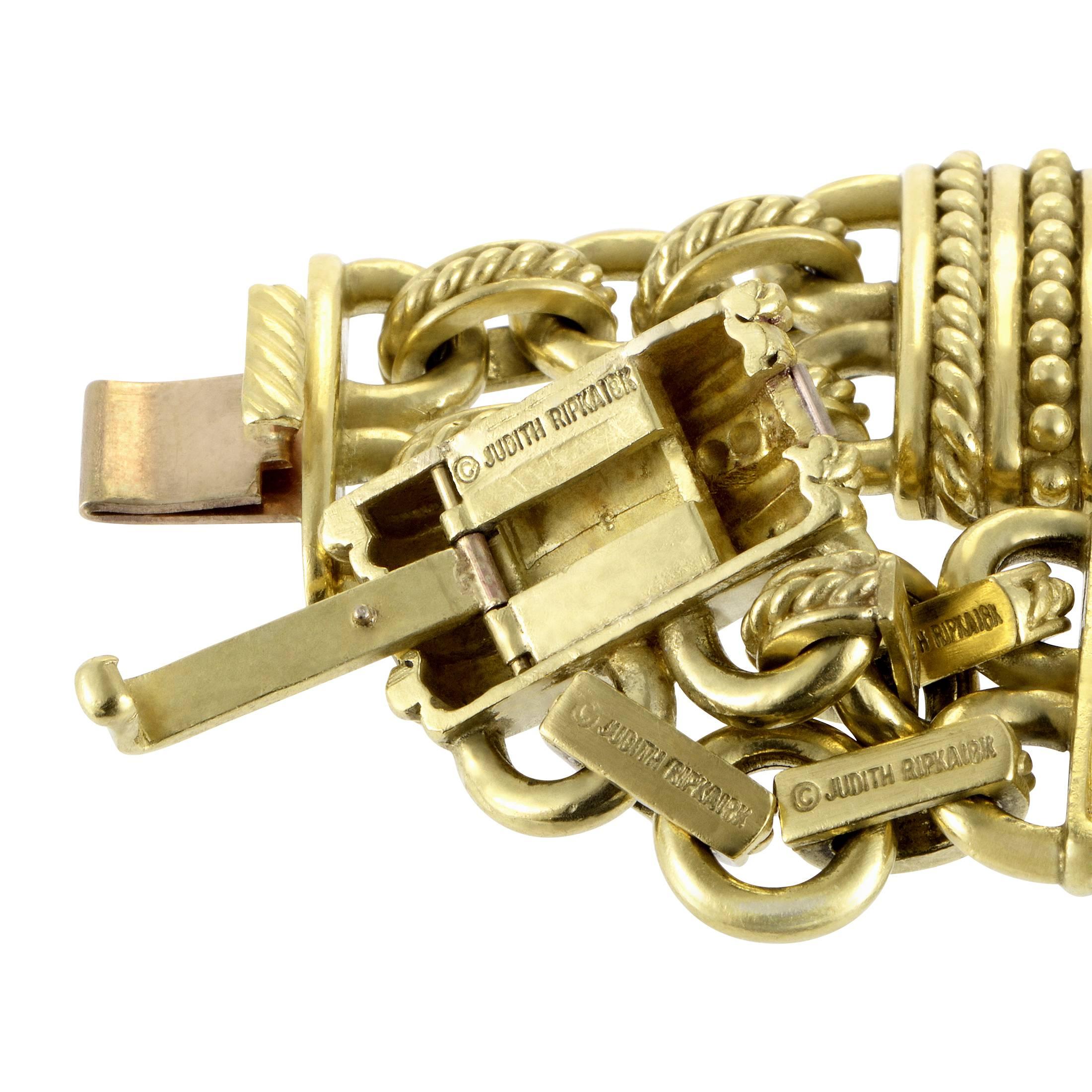 Judith Ripka Carved Gold Bracelet at 1stDibs | judith ripka gold bracelet
