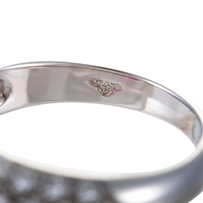 Garrard London Ruby Diamond Pave Platinum Band Ring at 1stDibs