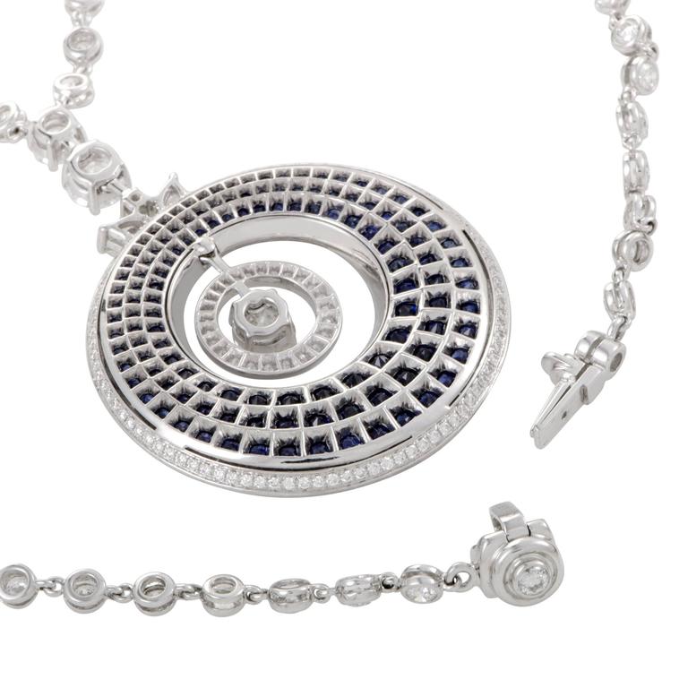 Graff Diamonds Diamond and Sapphire Butterfly White Gold Pendant ...