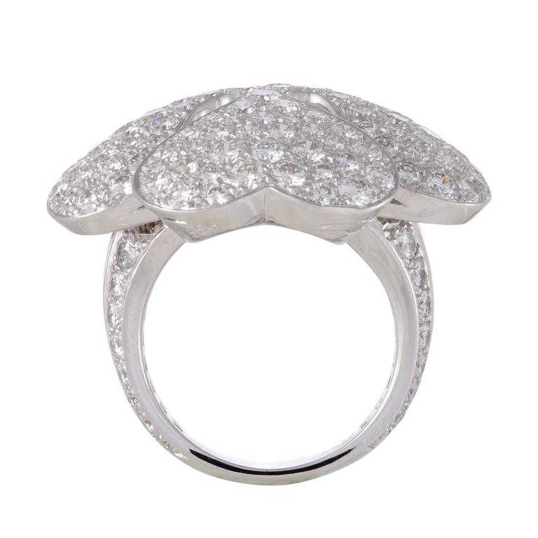 Cartier Anniversary Edition Full Diamond Pave White Gold Clover ...