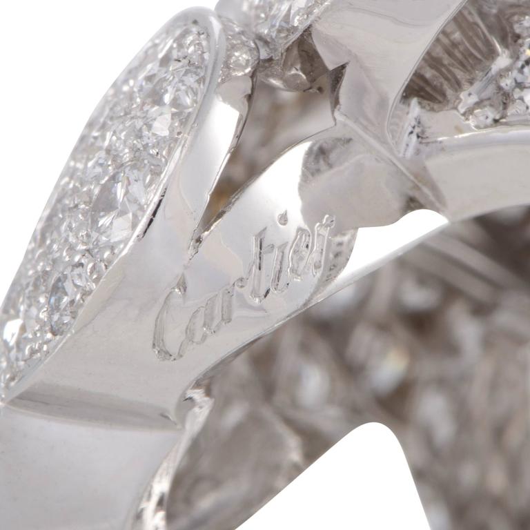 Cartier Anniversary Edition Full Diamond Pave White Gold Clover ...