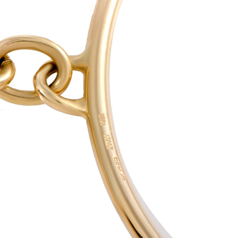 Remas Diamond Pave Large Oval Links Yellow Gold Collar Necklace at ...