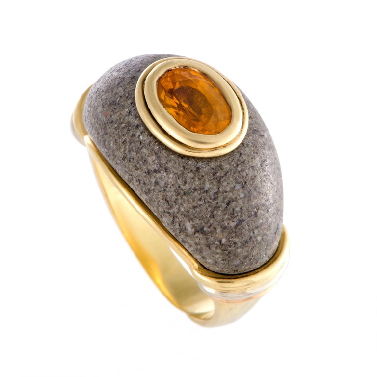 Cartier Citrine and Gray Jade Band Ring at 1stDibs | cartier citrine ring