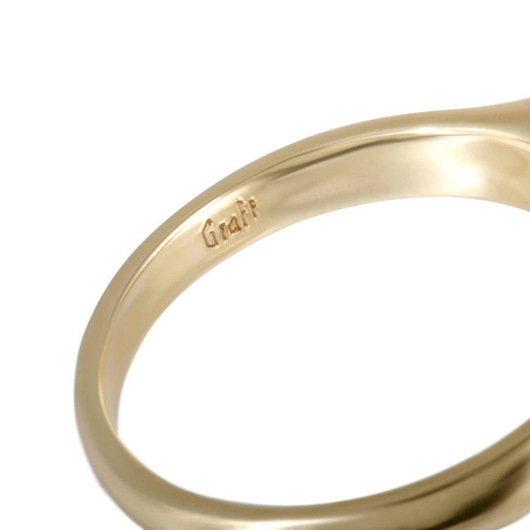 Graff Diamond and Sapphire Heart Yellow Gold Ring at 1stDibs