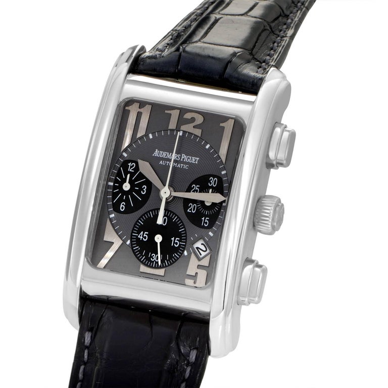 Audemars Piguet Edward Piguet Stainless Steel Rectangular Chronograph ...