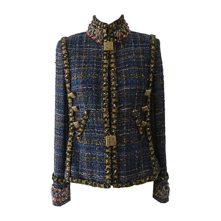 Chanel 2011 Byzantine Runway Blue Jacket $11K+ at 1stDibs