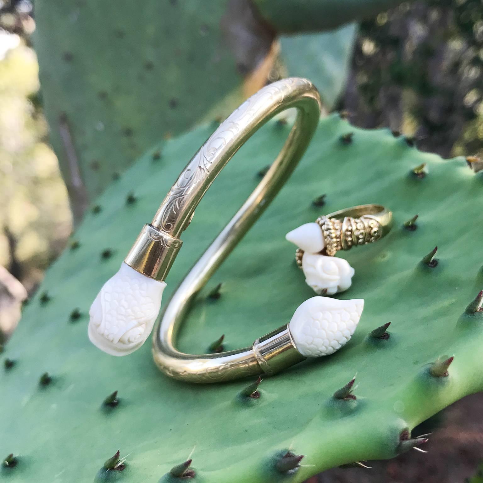 Couleurs de Geraldine Gold Vermeil Bracelet Nut Ivory Handmade in Italy ...