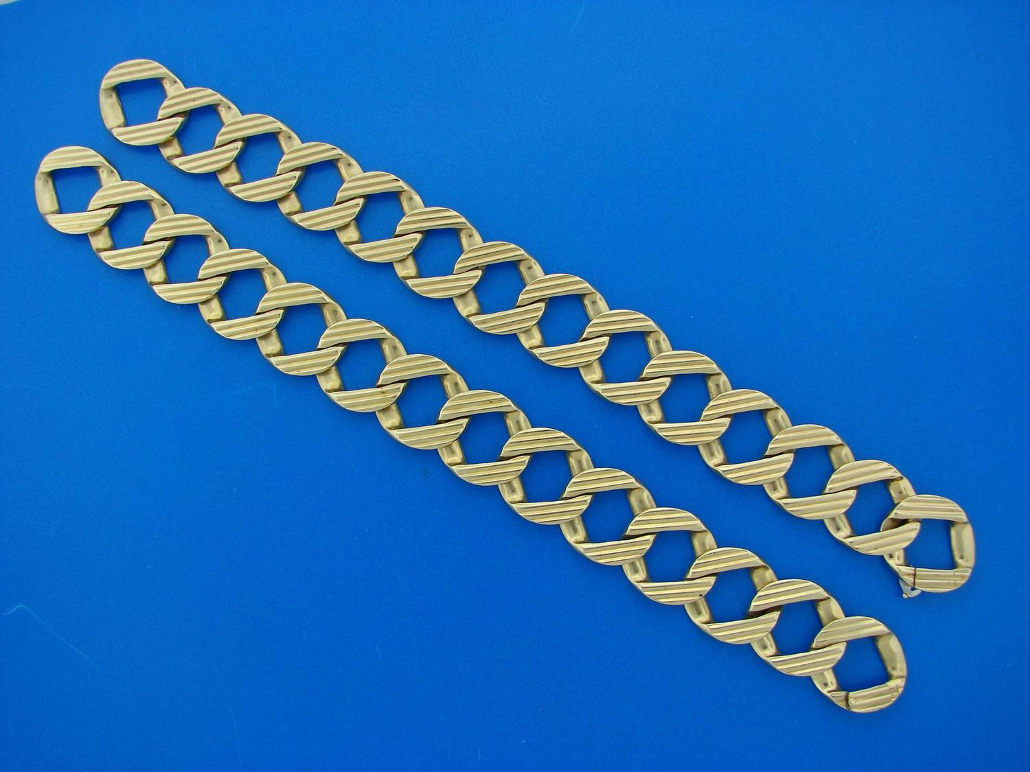 1970s CARTIER Gold Interchangeable Curb Link Chain Necklace Bracelet ...