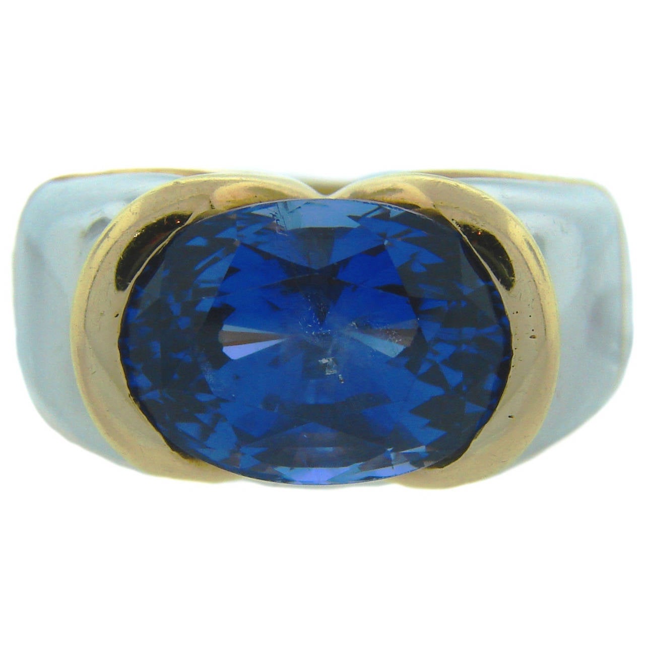 Marina B Sapphire Gold Ring at 1stDibs