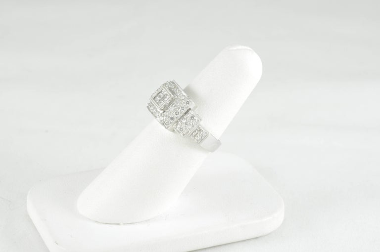 White Gold and Diamond Right Hand Ring at 1stDibs | diamond ring right ...